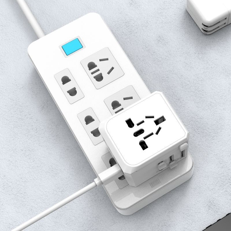3 USB+1 Type C 3.6AUniversal Travel Adapter, Worldwide Dual USB AC ...