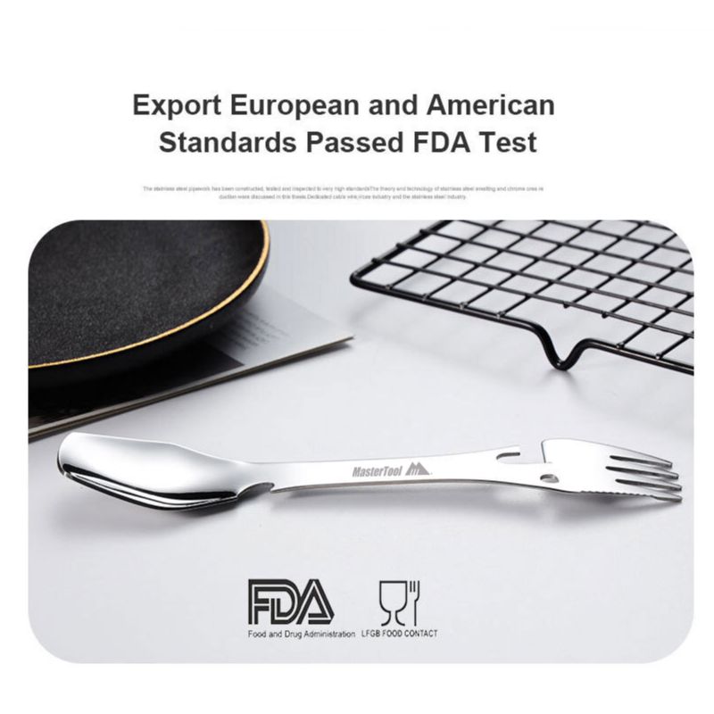 MasterTool - 5 in 1 multifunctional tableware,Stainless Steel Spork ...